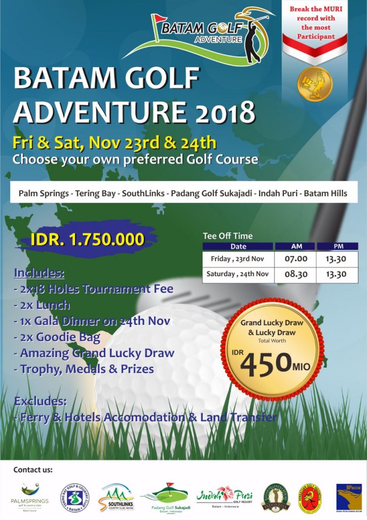 BATAM GOLF ADVENTURE 2018 - BATAM HILLS GOLF RESORT